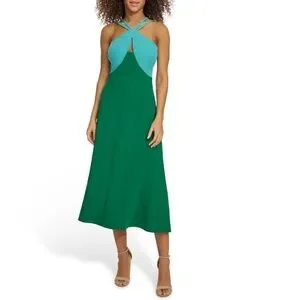 Sienna | Dresses | New Sienna Aqua Green Strappy Colorblocked Keyhole ...
